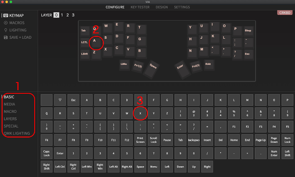 Configurando tu teclado